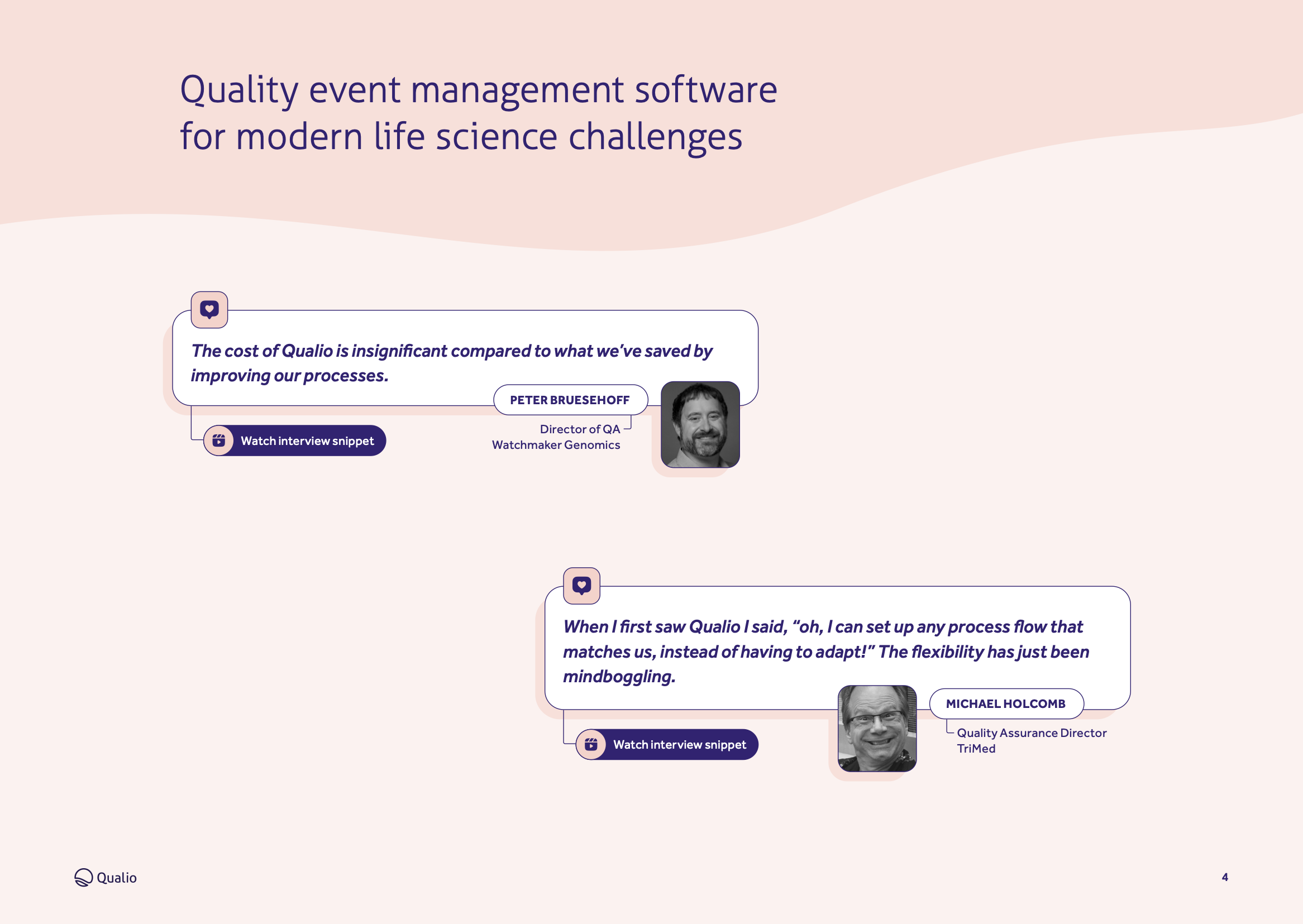 Quality event management datasheet